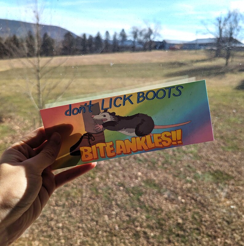 DON'T LICK BOOTS - Large Vinyl Sticker - Funny Decal/bumpersticker ...