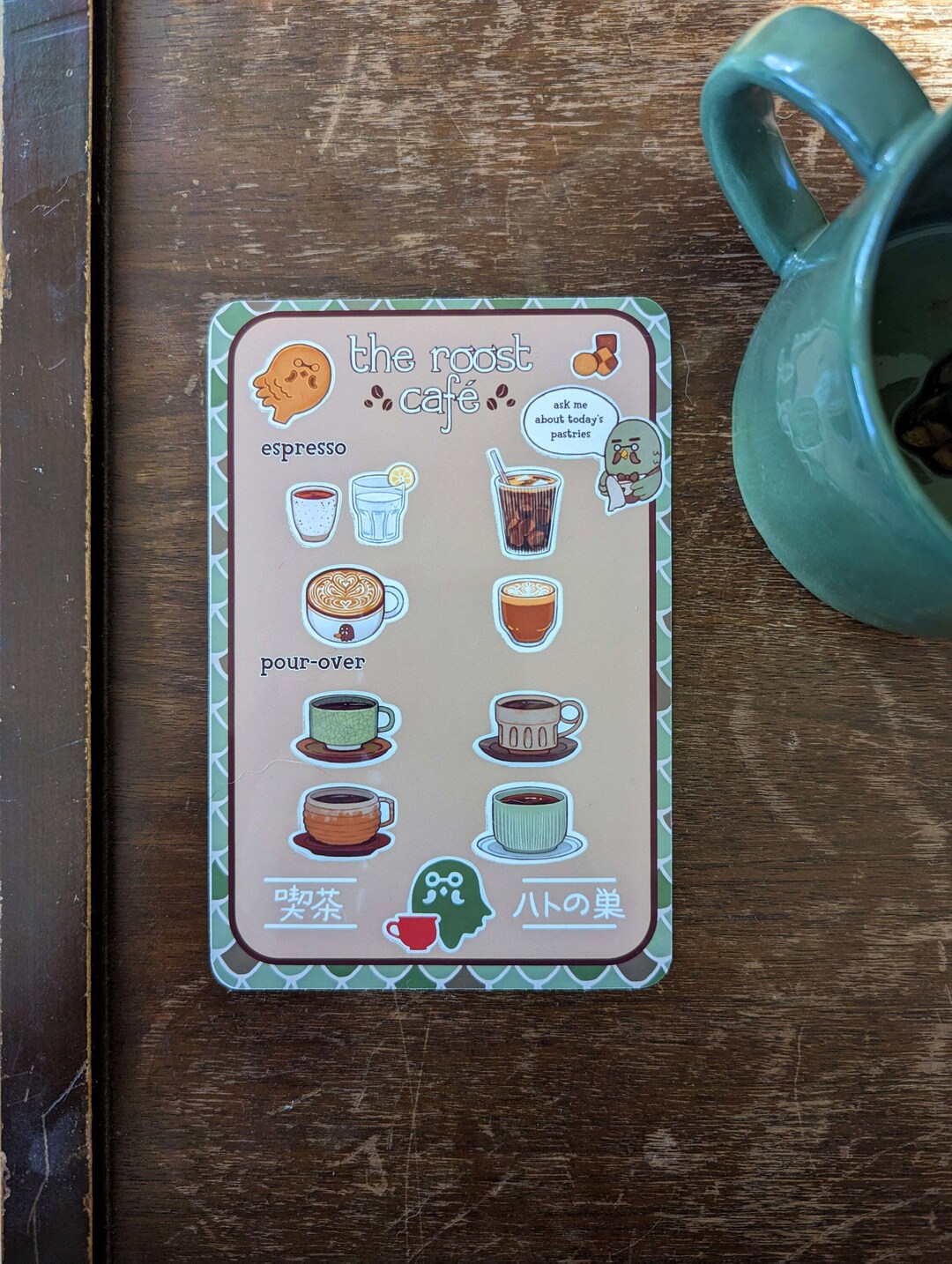 The Roost - Glossy Sticker Sheet - Cute Animal Crossing Themed Cafe ...