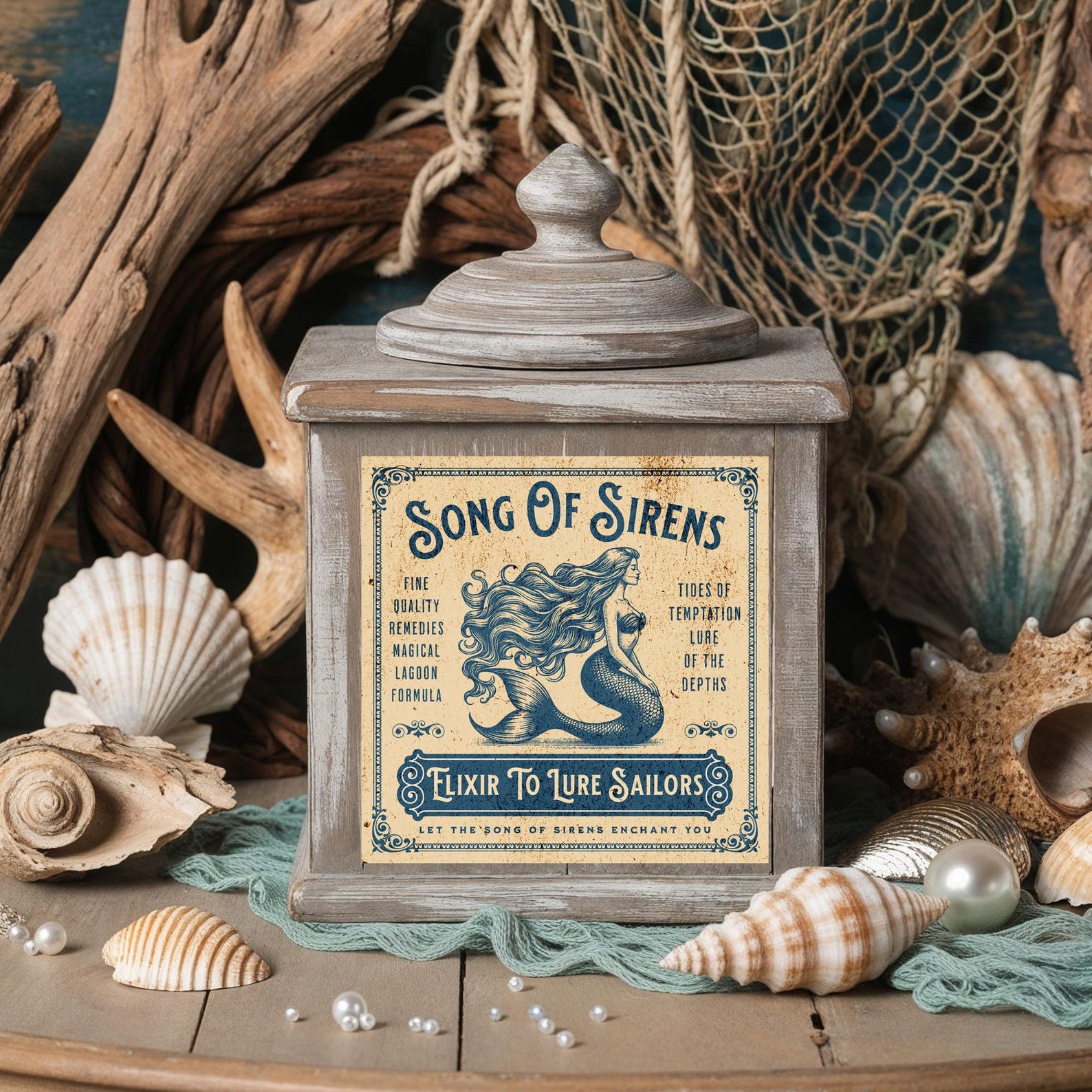 Vintage Mermaid Labels, Mermaid Printable Labels,mermaid Apothecary Jar ...