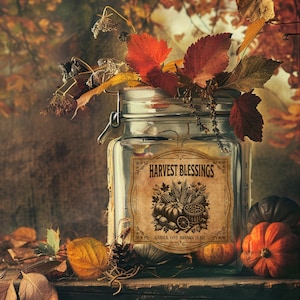 Fall Labels Printable,vintage Pumpkin Lables,autumn Labels Printable ...