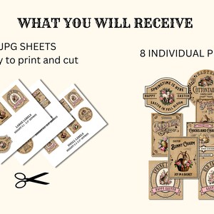 Vintage Easter Labels Printable Labels, Easter Jar Labels, Spring ...