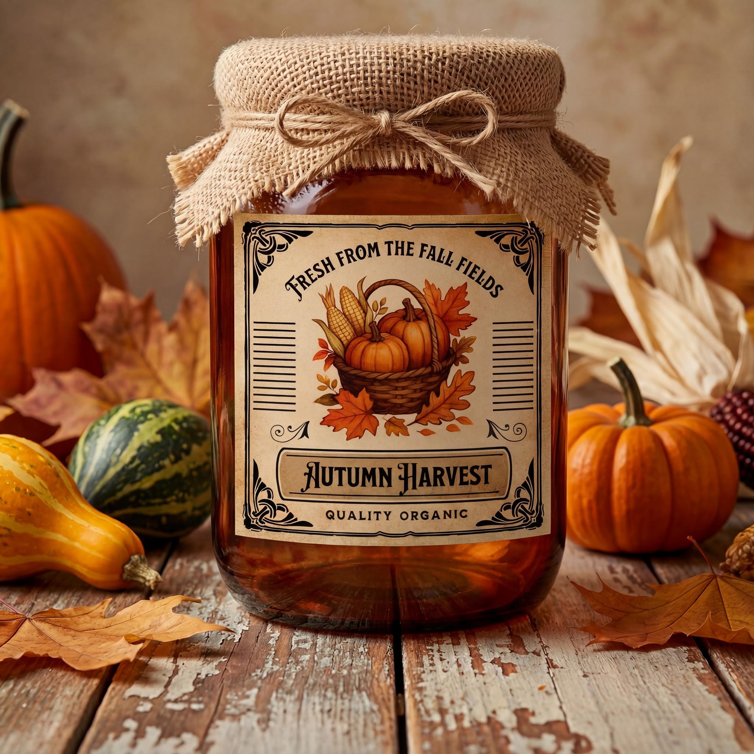 Fall Labels Printable,vintage Pumpkin Lables,autumn Labels Printable ...