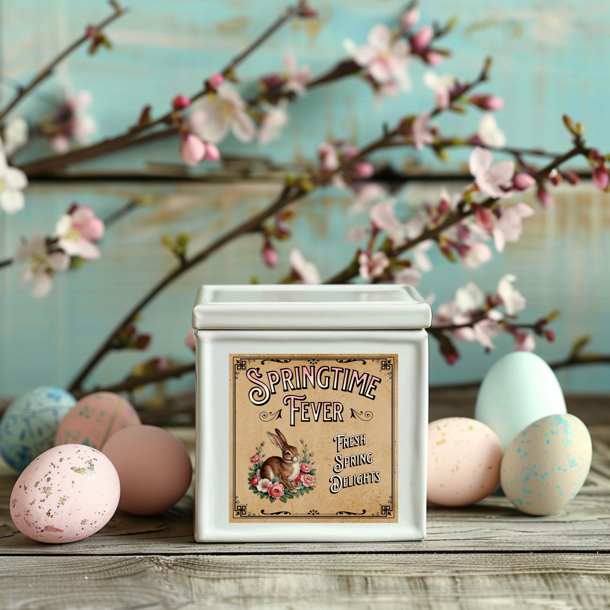 Vintage Easter Labels Printable Labels, Easter Jar Labels, Spring ...