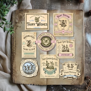 Fairy Labels,vintage Fairy Printable Labels,fairy Apothecary Jar Labels ...