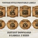 Fall Labels Printable,vintage Pumpkin Lables,autumn Labels Printable ...