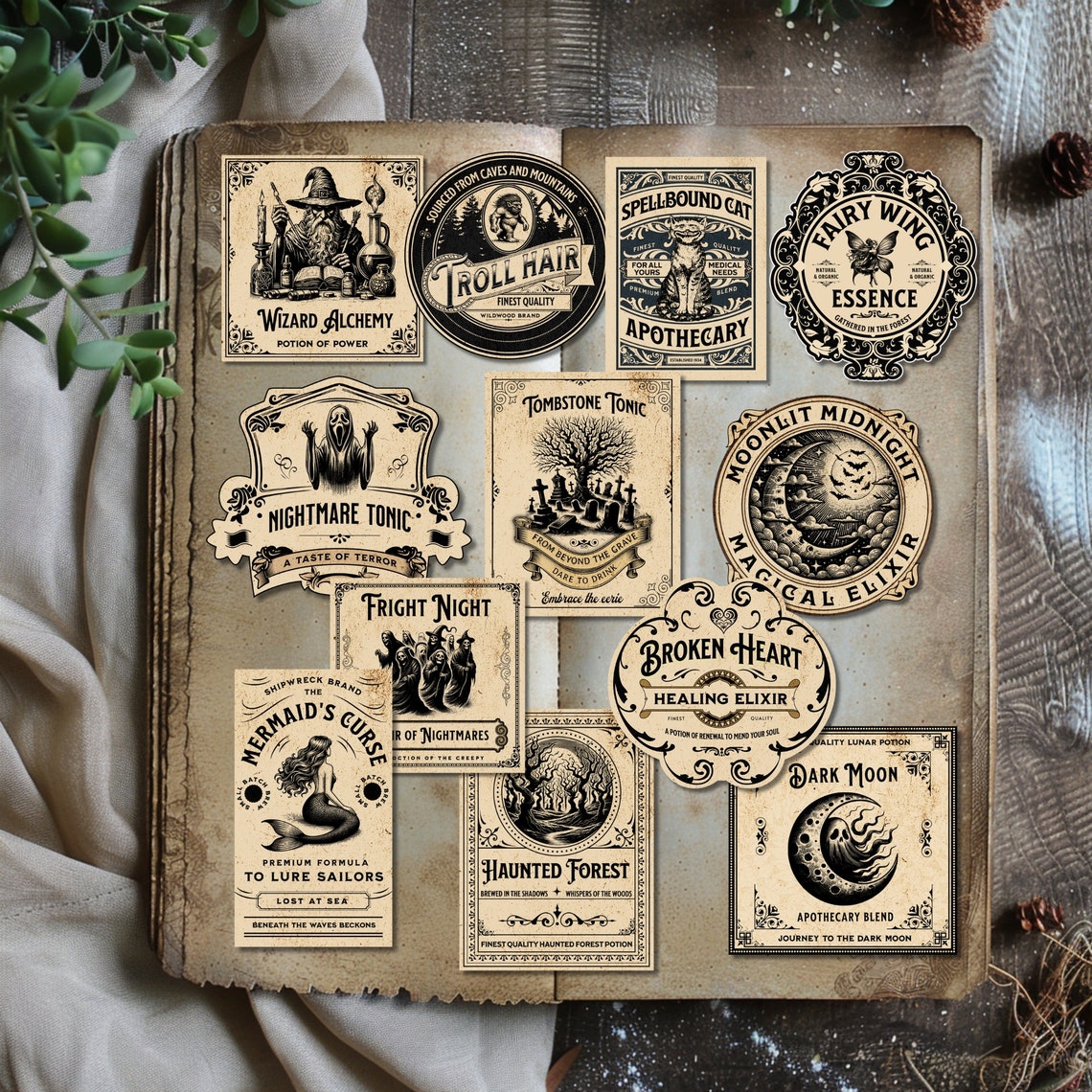 Potion Labels Digital,potion Labels Printable,wizard Potion Labels ...