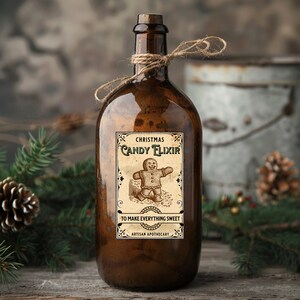 Christmas Potion Labels, Christmas Apothecary Labels, Magic Potion ...