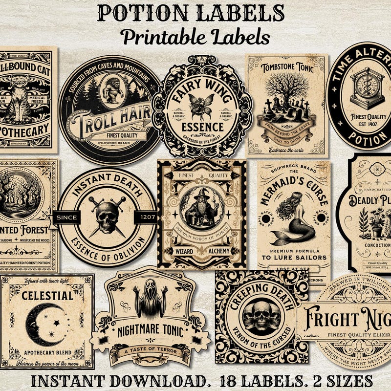 Potion Labels - Etsy