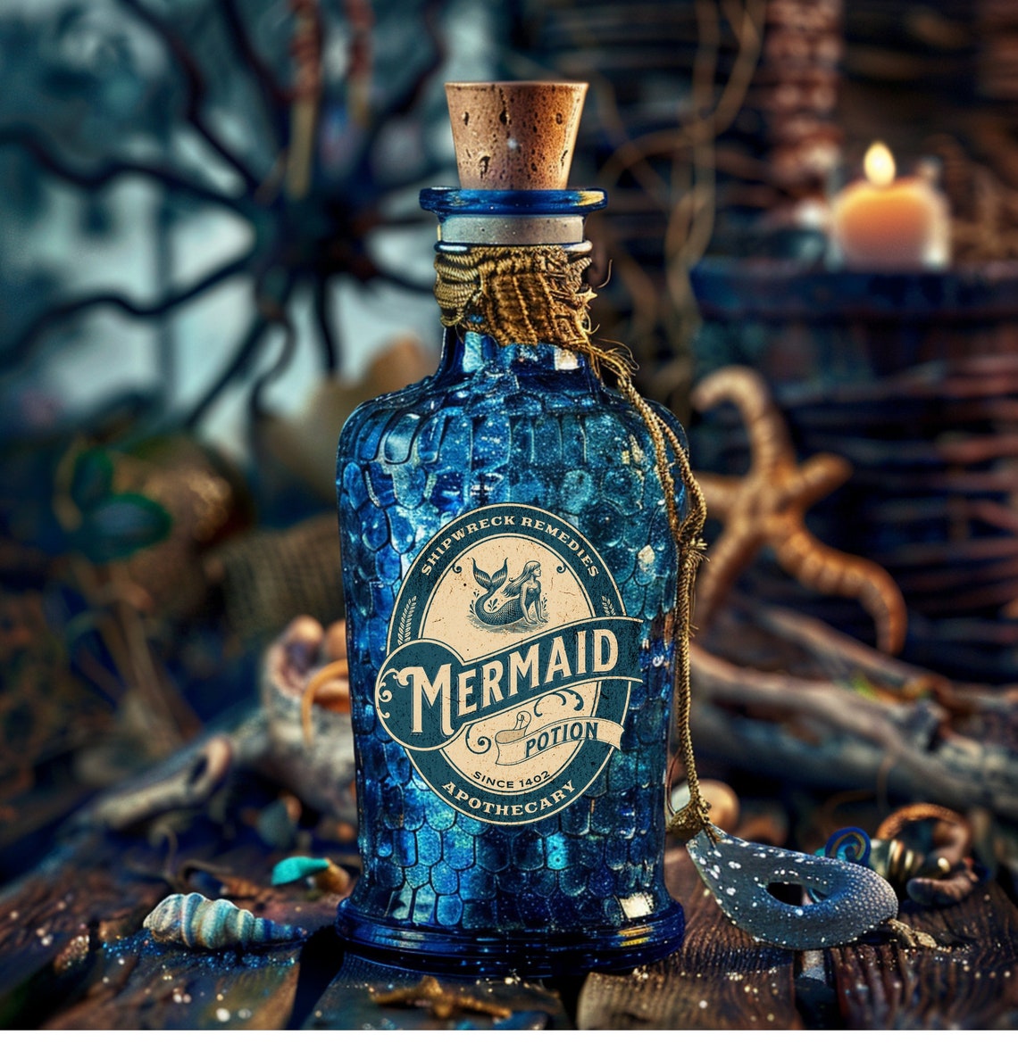 Vintage Mermaid Labels, Mermaid Printable Labels,mermaid Apothecary Jar ...