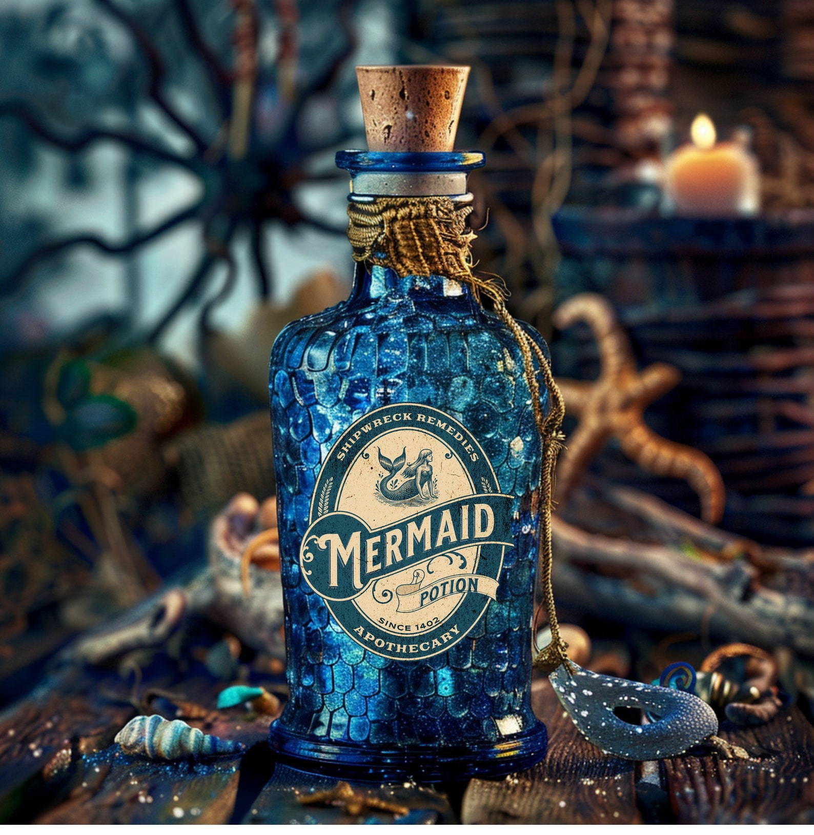 Vintage Mermaid Labels, Mermaid Printable Labels,mermaid Apothecary Jar ...