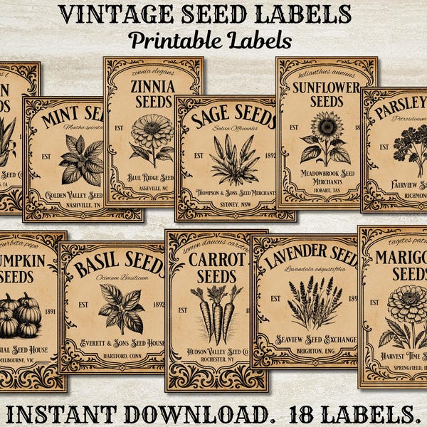 Seed Labels - Etsy