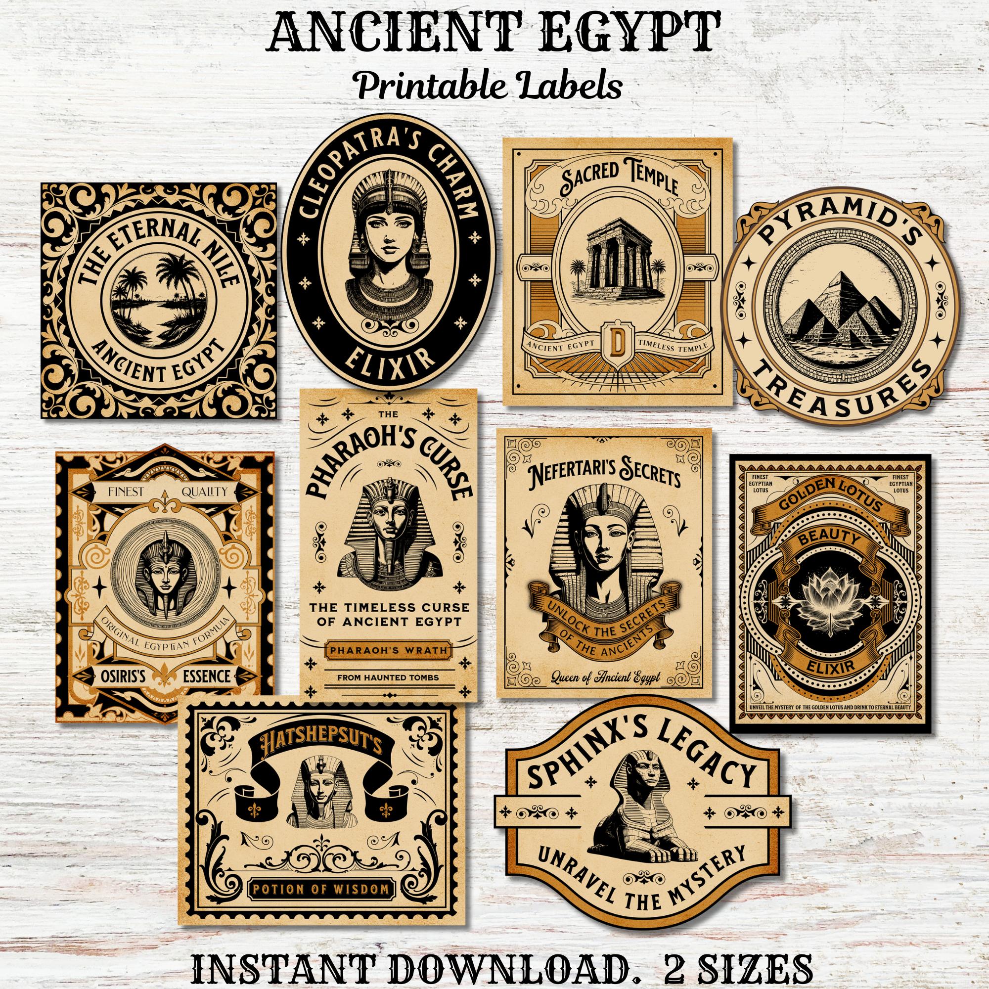 Ancient Eqypt Printables, Ancient Egypt Papers, Potion Labels, Egyptian ...