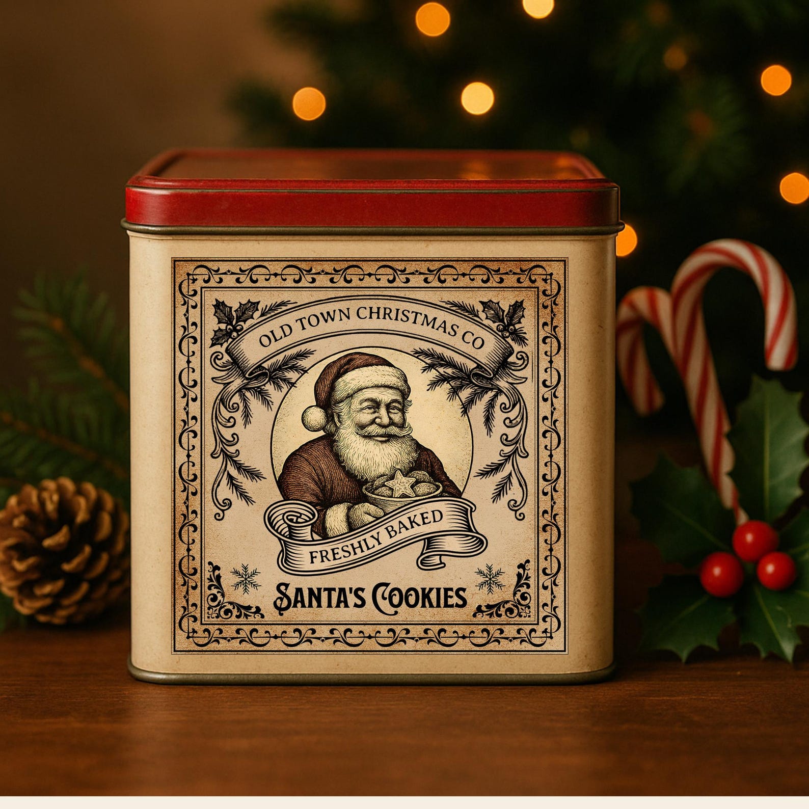 Vintage Christmas Labels Printable, Christmas Pantry Labels, Christmas ...