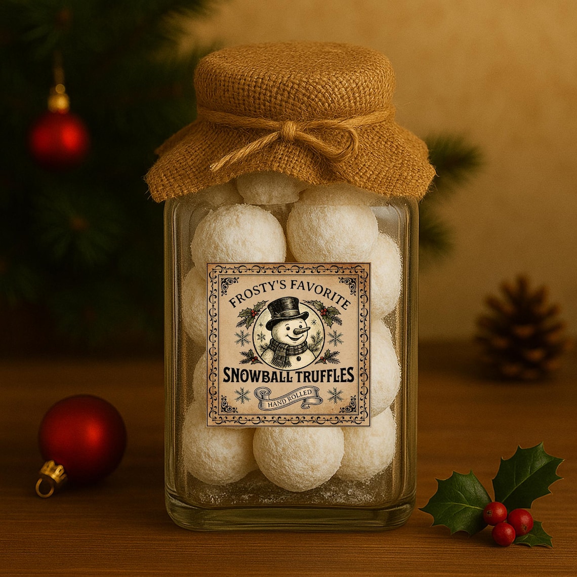 Vintage Christmas Labels Printable, Christmas Pantry Labels, Christmas ...