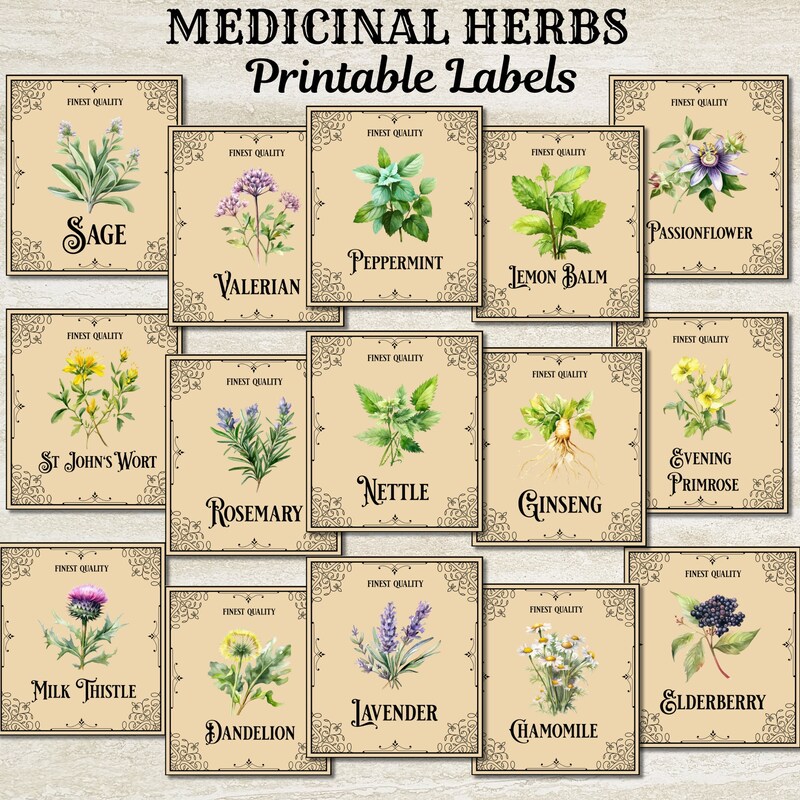 Herb Labels - Etsy