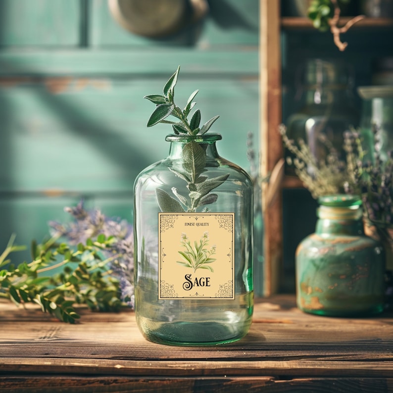 Medicinal Herbs Labels Printable, Herb Apothecary Labels, Vintage ...