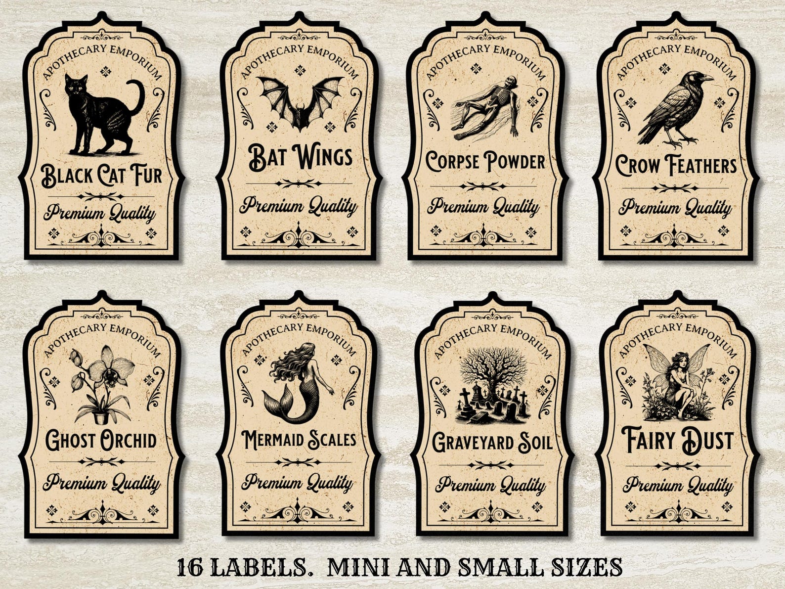 MINI Potion Labels, MINI Apothecary Labels, Small Potion Labels ...