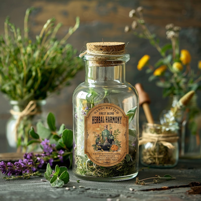 Herbal Potion Labels Printable, Herbal Apothecary Labels, Herbs Potion ...
