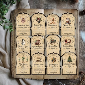Christmas Potion Labels, Christmas Apothecary Labels, Magic Potion ...