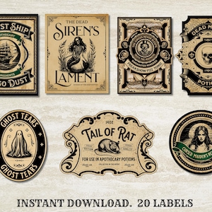 Potion Labels Digital,potion Labels Printable,wizard Potion Labels ...