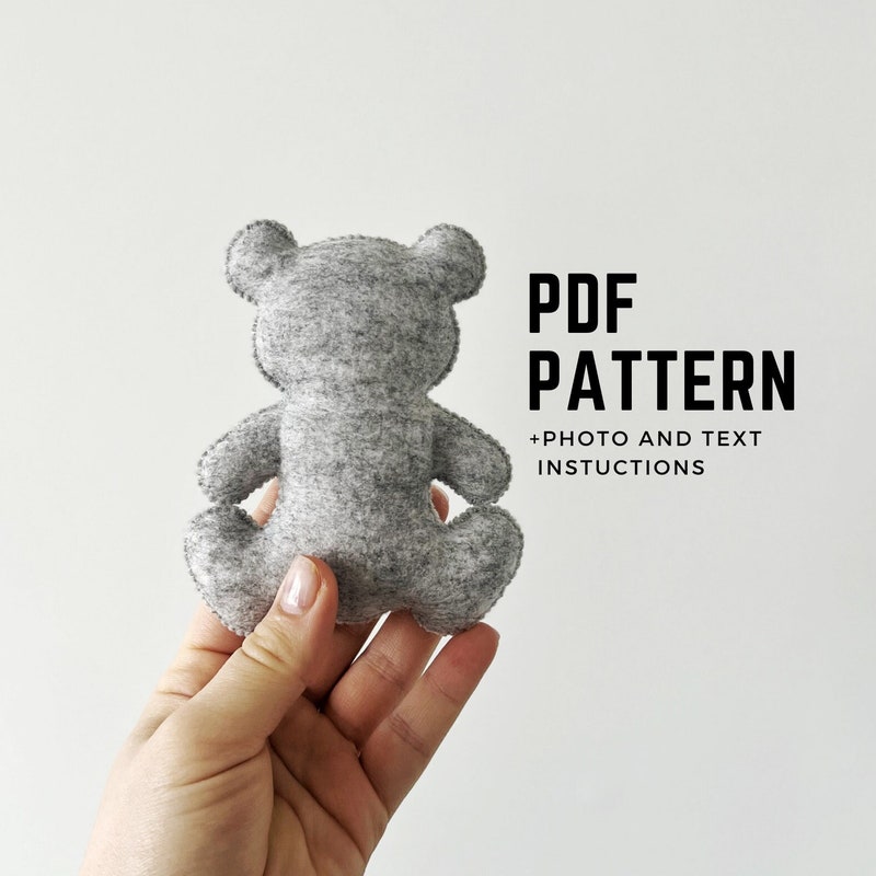 Felt Teddy Bear - Etsy
