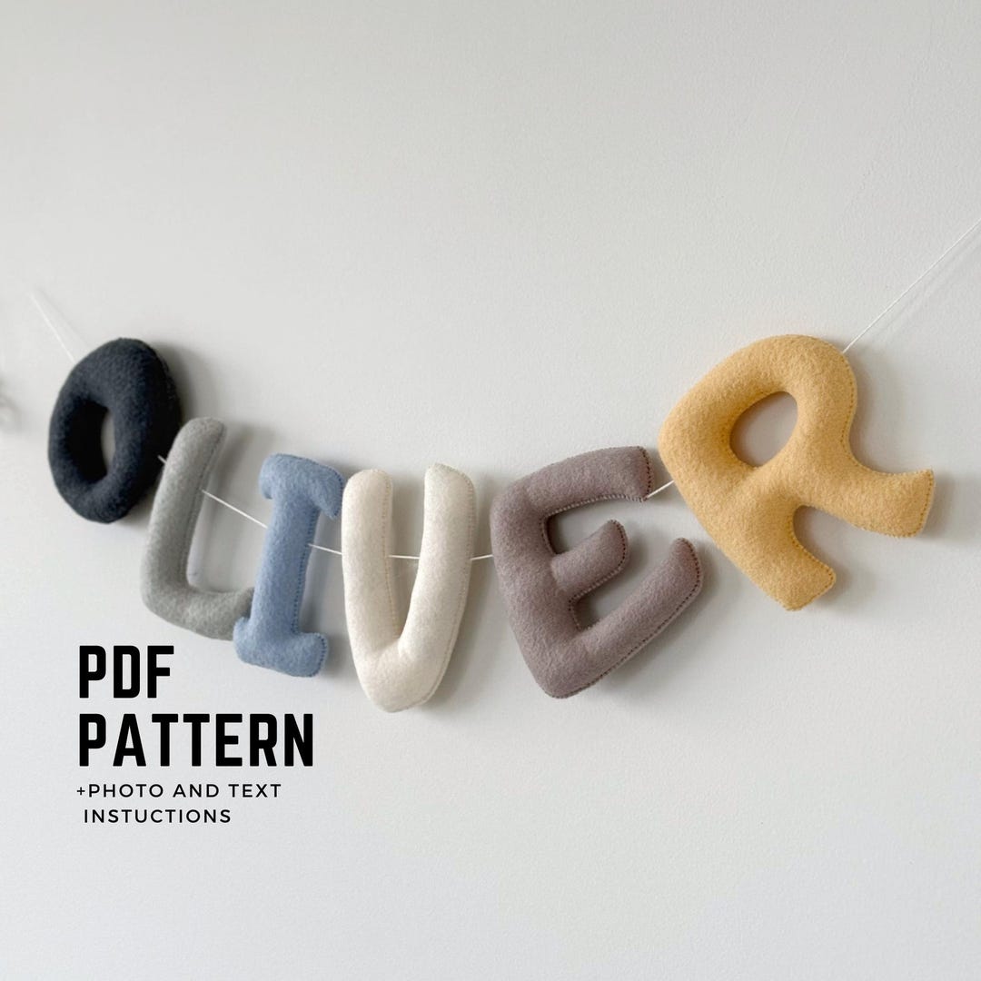 Alphabet PDF Pattern Sewing Digital Pattern Felt Uppercase Letters ...