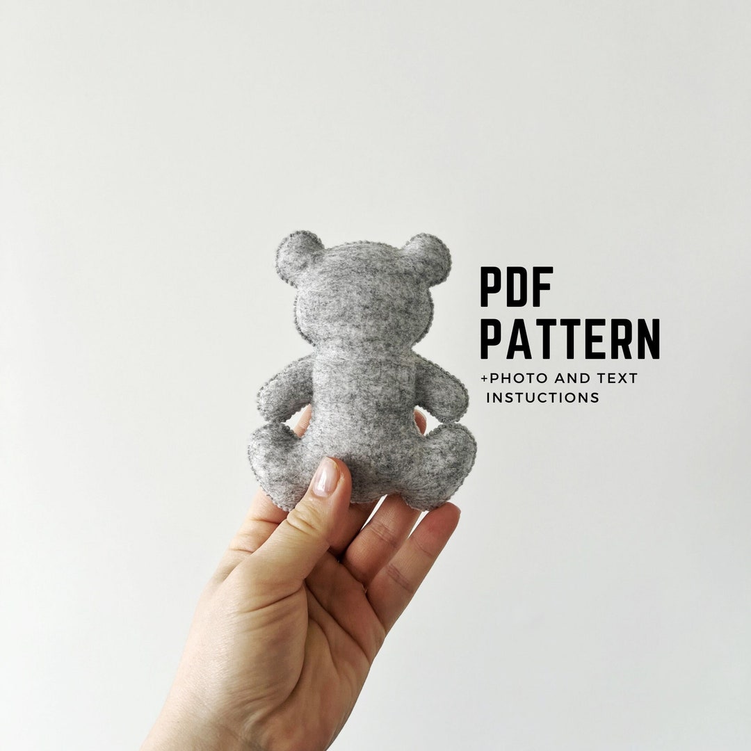 Felt Bear Sewing Pattern: Beginner Plush Ornament (PDF Pattern) - Etsy