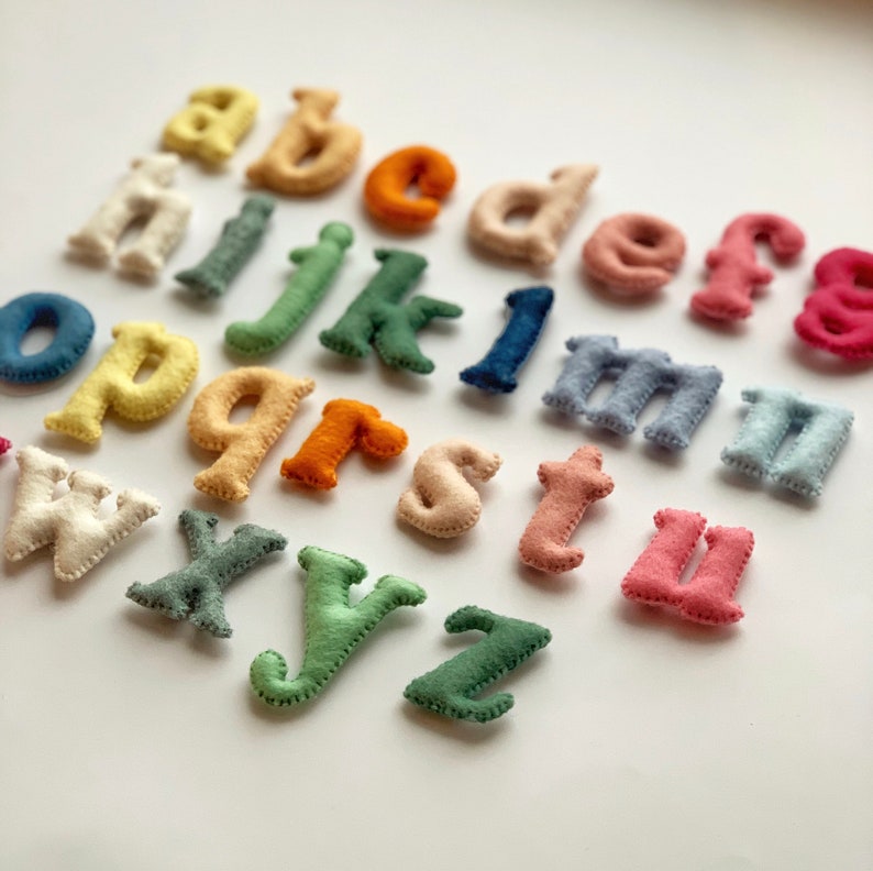 Lowercase Alphabet Digital Sewing Pattern ABC Felt Plush Alphabet Handmade Educational Preschool ...