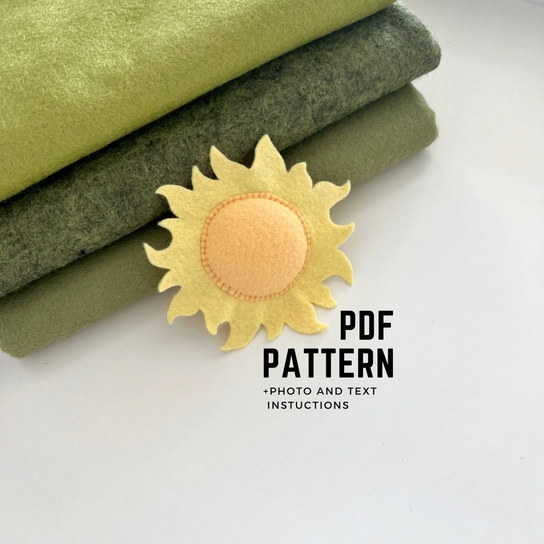 Sun Digital Sewing Pattern Felt Toy Tutorial Safari Nursery Handmade ...
