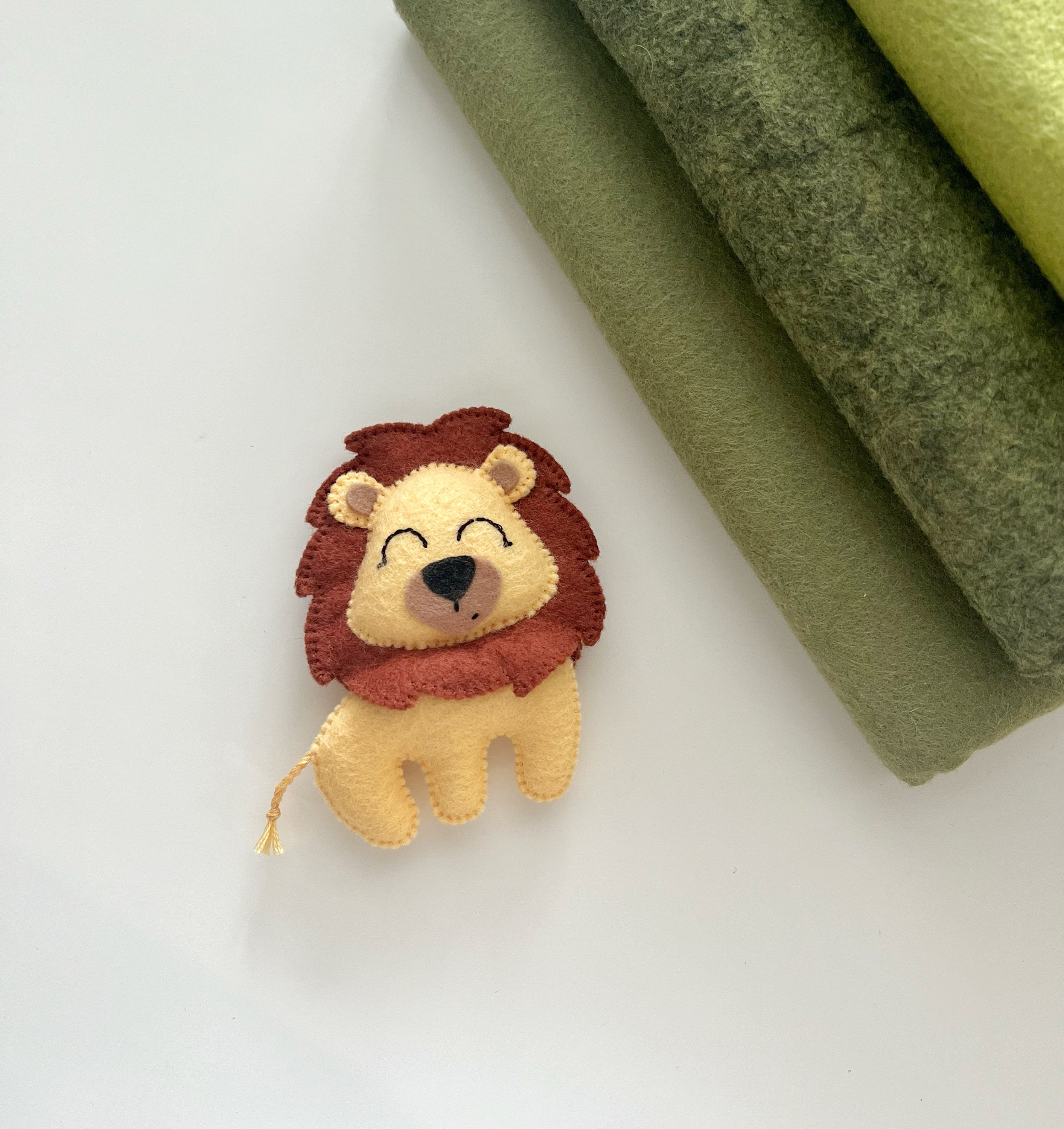Lion Digital Sewing Pattern Felt Toy Tutorial Safari Nursery Handmade ...
