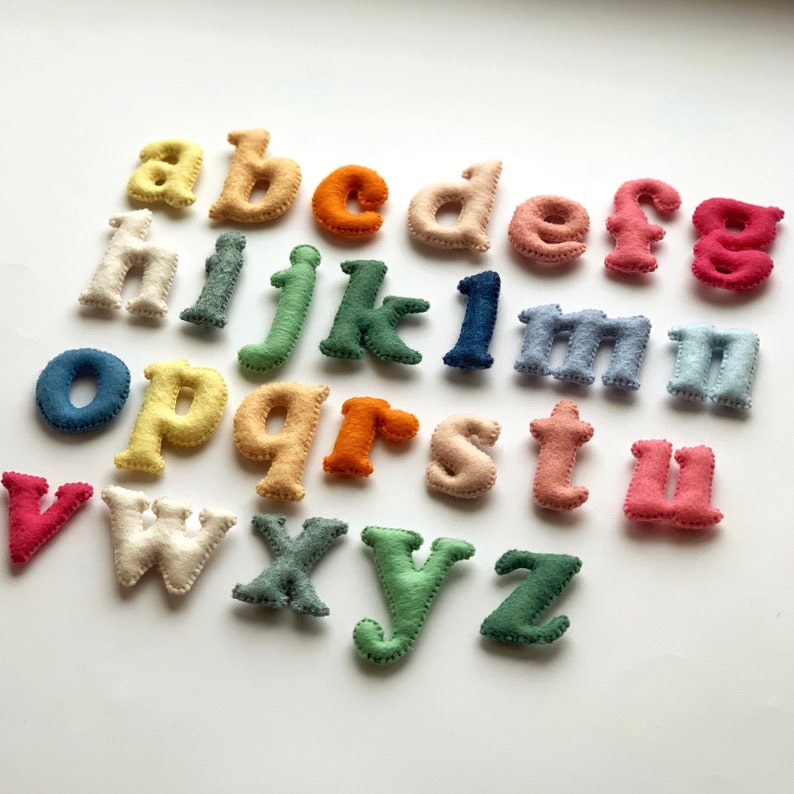 Lowercase Alphabet Digital Sewing Pattern ABC Felt Plush Alphabet Handmade Educational Preschool ...