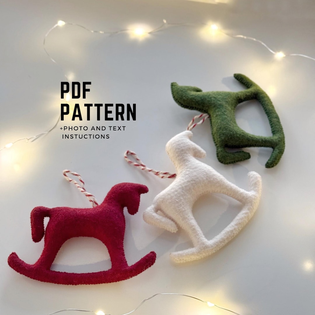 Christmas Ornament Rocking Horse PDF Pattern Sewing Christmas ...
