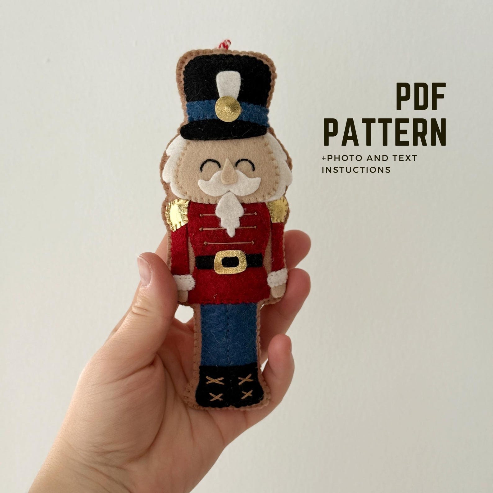 Felt Nutcracker Ornament Pattern – Christmas PDF Sewing Tutorial - Etsy