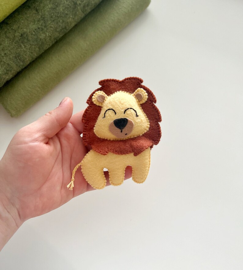 Lion Digital Sewing Pattern Felt Toy Tutorial Safari Nursery Handmade ...