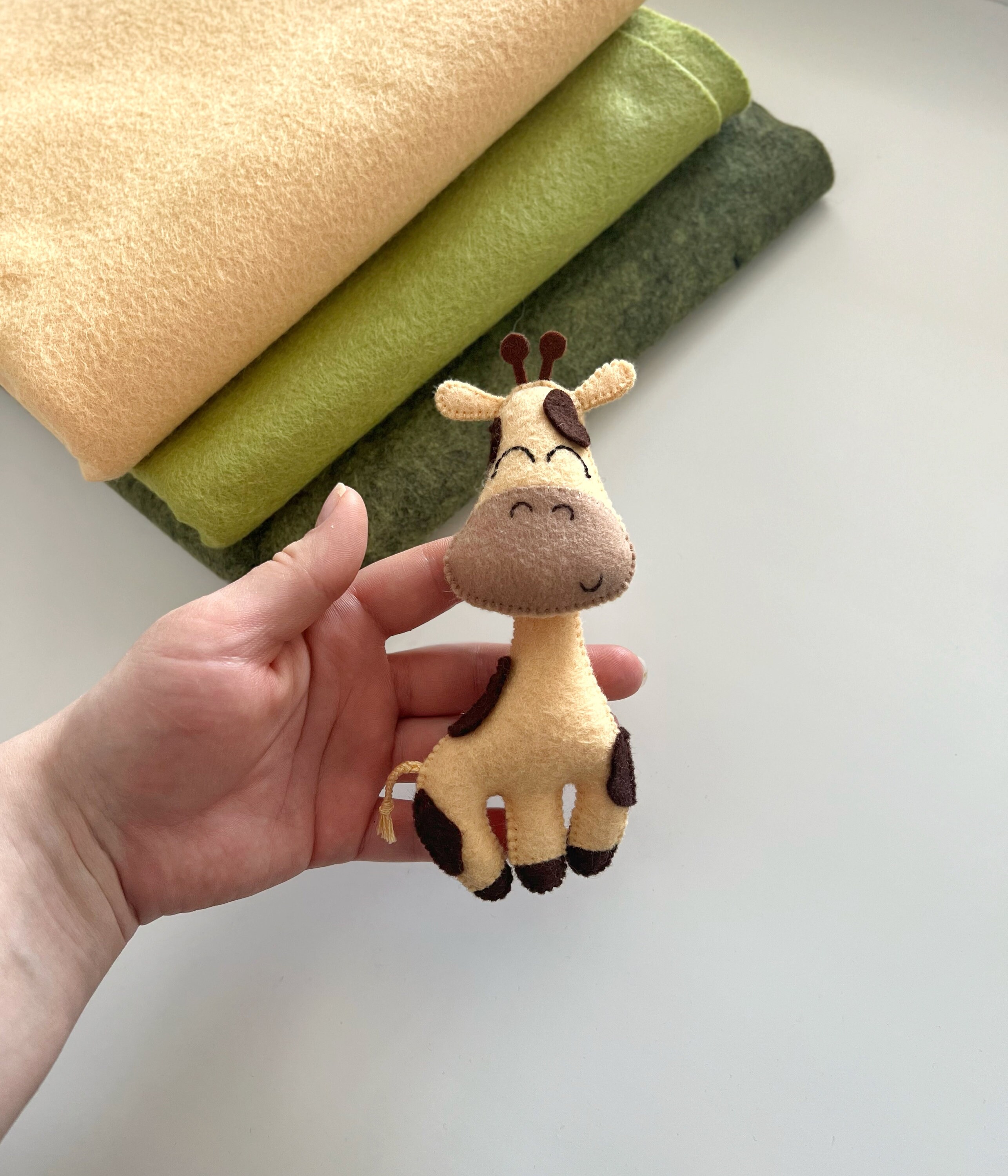 Digital Pattern Giraffe Sewing Pattern Felt Stuffed Animal Ornament ...