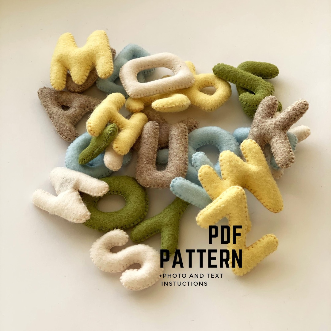 Sewing PDF Pattern Uppercase Alphabet Digital Pattern Educational ...