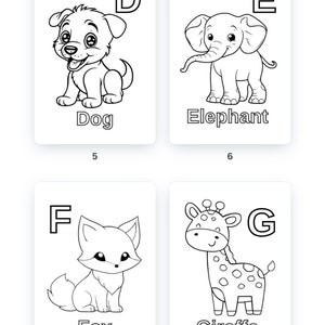Alphabet With Animals Coloring Pages Preschool Activity Printable ...