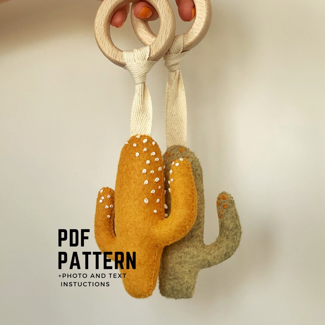 Digital Sewing Pattern Cactus Rattle PDF Pattern Instant Download Baby ...