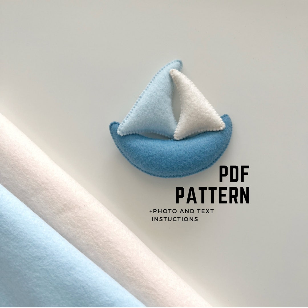 Boat Sewing Pattern PDF Digital Instant Download Felt Plush Pattern ...
