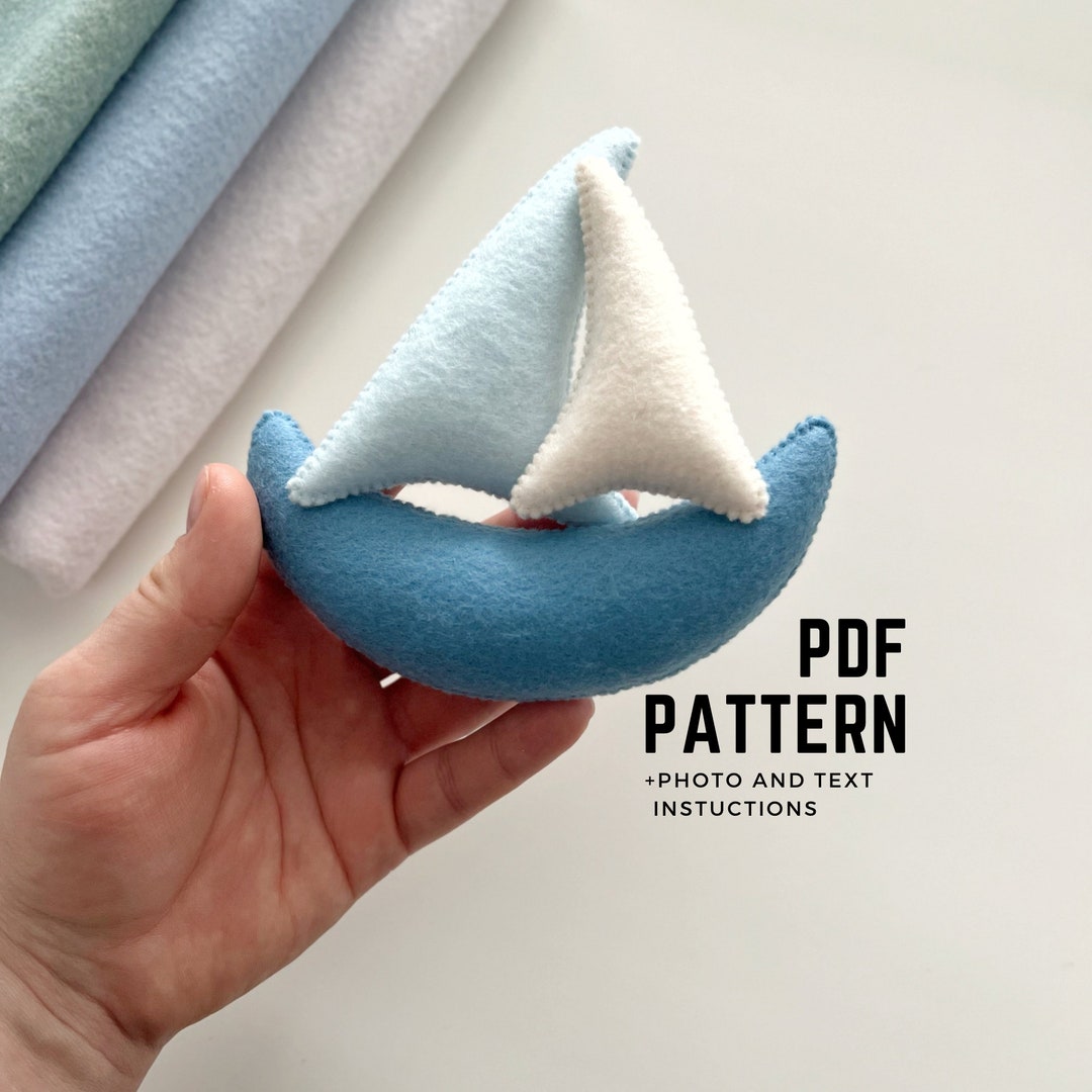 Boat PDF Pattern Sewing Digital Instant Download Felt Plush Pattern ...