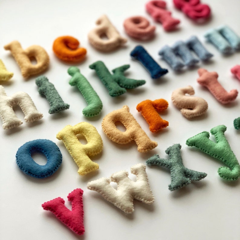 Lowercase Alphabet Digital Sewing Pattern ABC Felt Plush Alphabet Handmade Educational Preschool ...