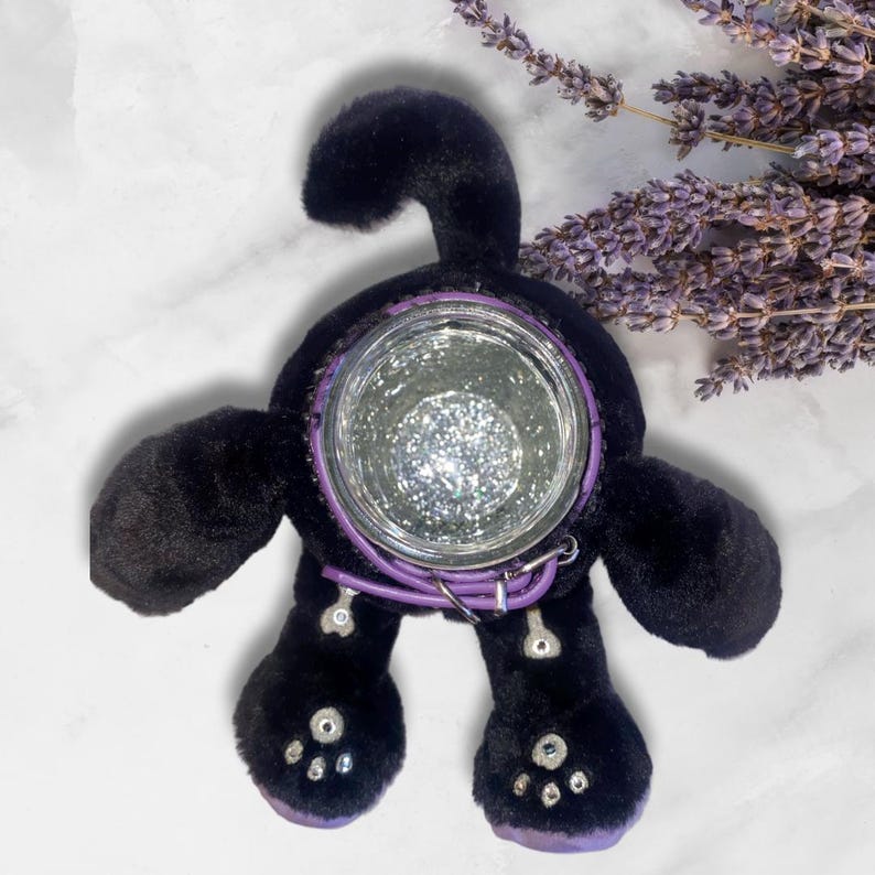 Large Bedazzled Skeleton Cat Plush Stash Jar, Animal Doll Stuffed Toy ...