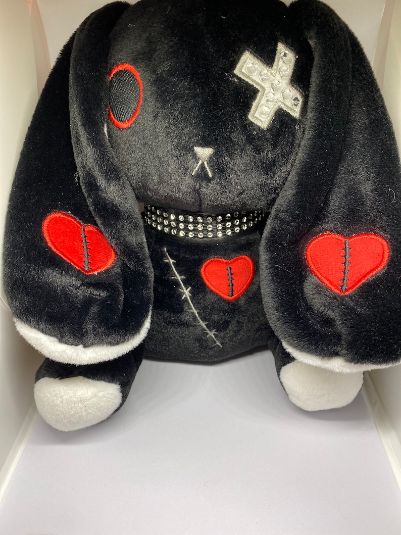 Bedazzled Gothic Rabbit Plush Stash Jar: Animal Stuffed Toy (8 -16oz ...