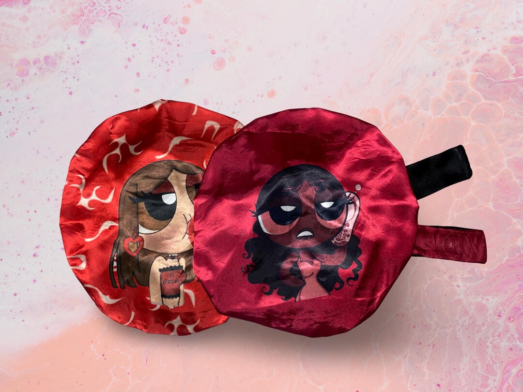 Reversible Satin Lined Bonnet: Powerpuff Girls Bow-tie Jumbo Bonnet - Etsy
