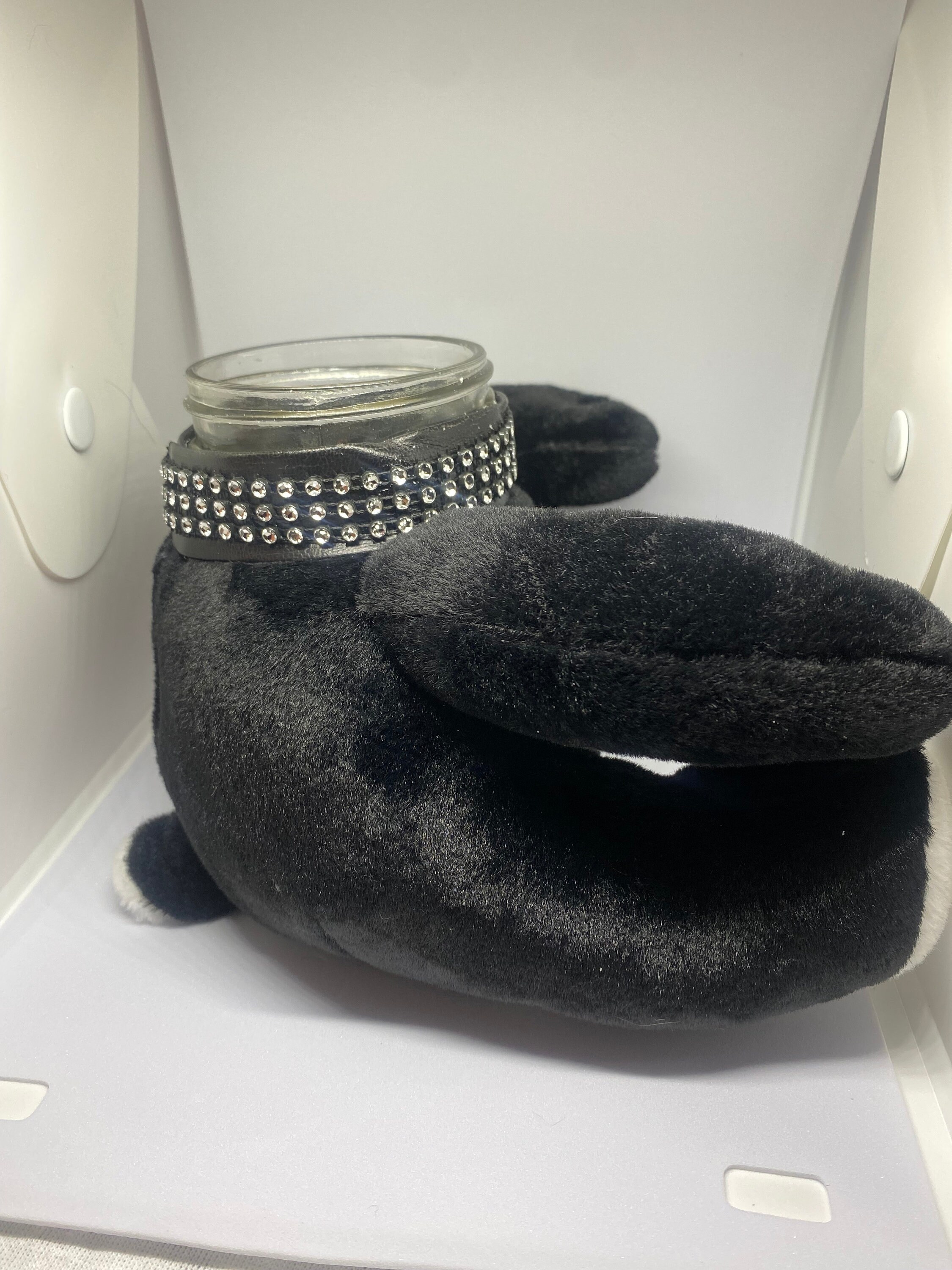 Bedazzled Gothic Rabbit Plush Stash Jar: Animal Stuffed Toy (8 -16oz ...