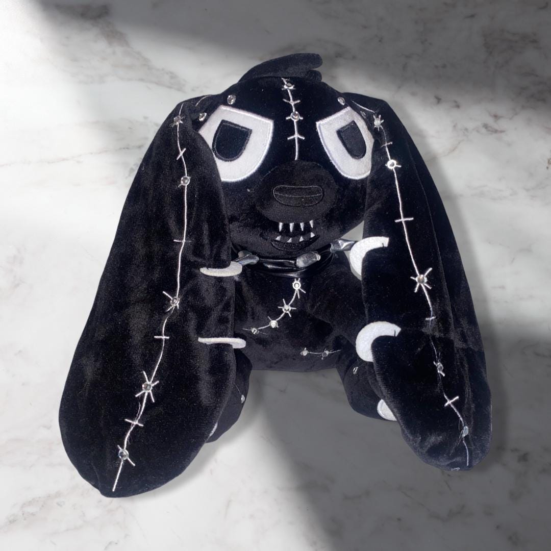 Spooky Gothic Bunny Plush Stash Jar, Animal Doll Stuffed Toy, Mason Jar ...