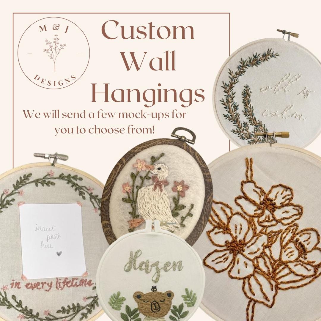 CUSTOM Hand Embroidered Wall Hanging - Etsy