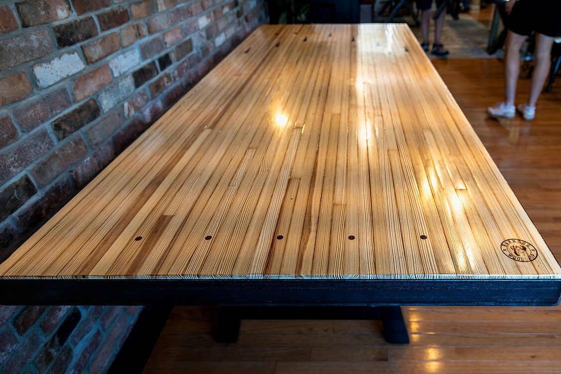 Dining Table Made From Reclaimed Bowling Alley - Etsy