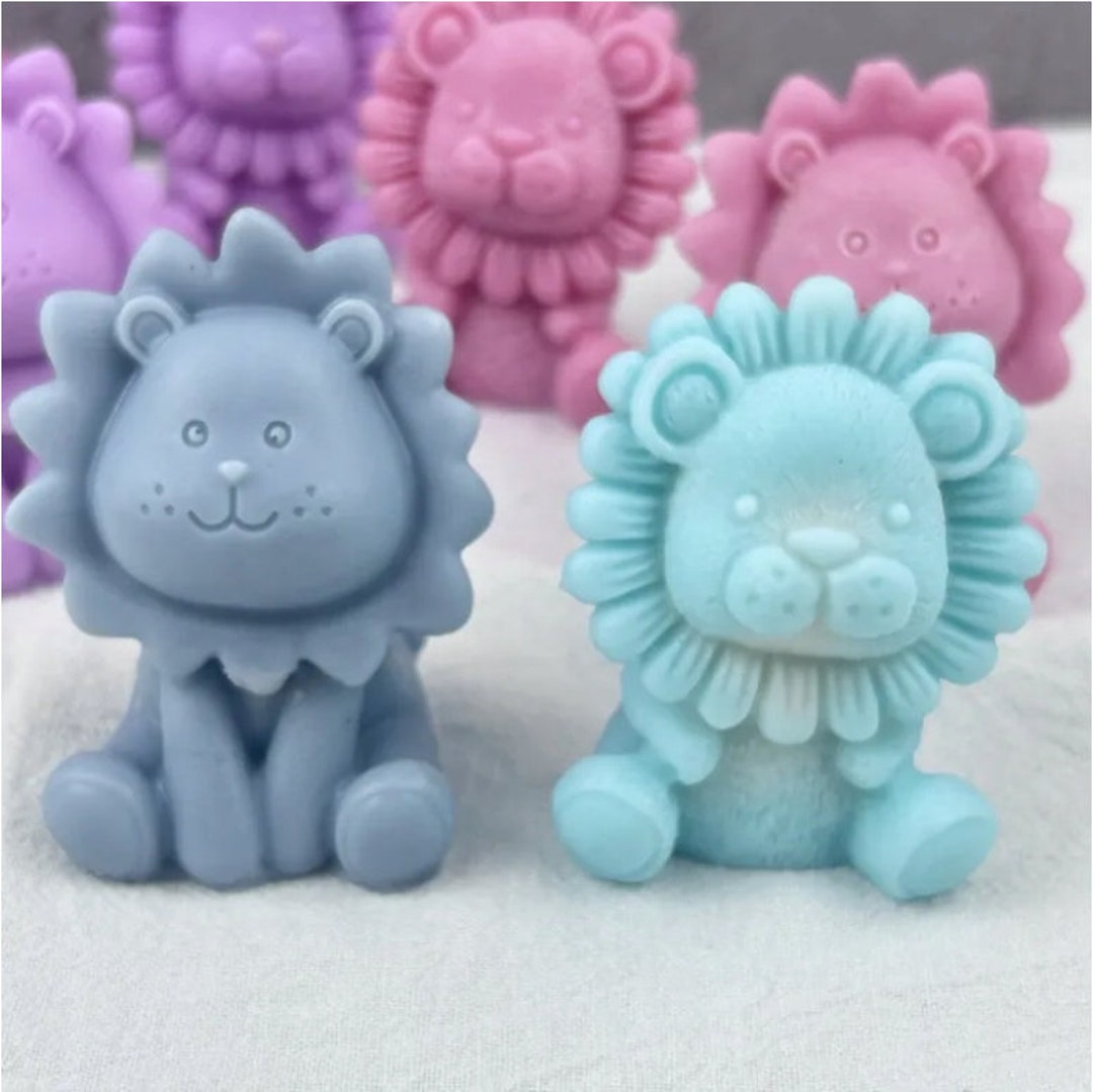 Lion Candle, Handmade Aromatic Candle for a Child, Animal-shaped Candle ...