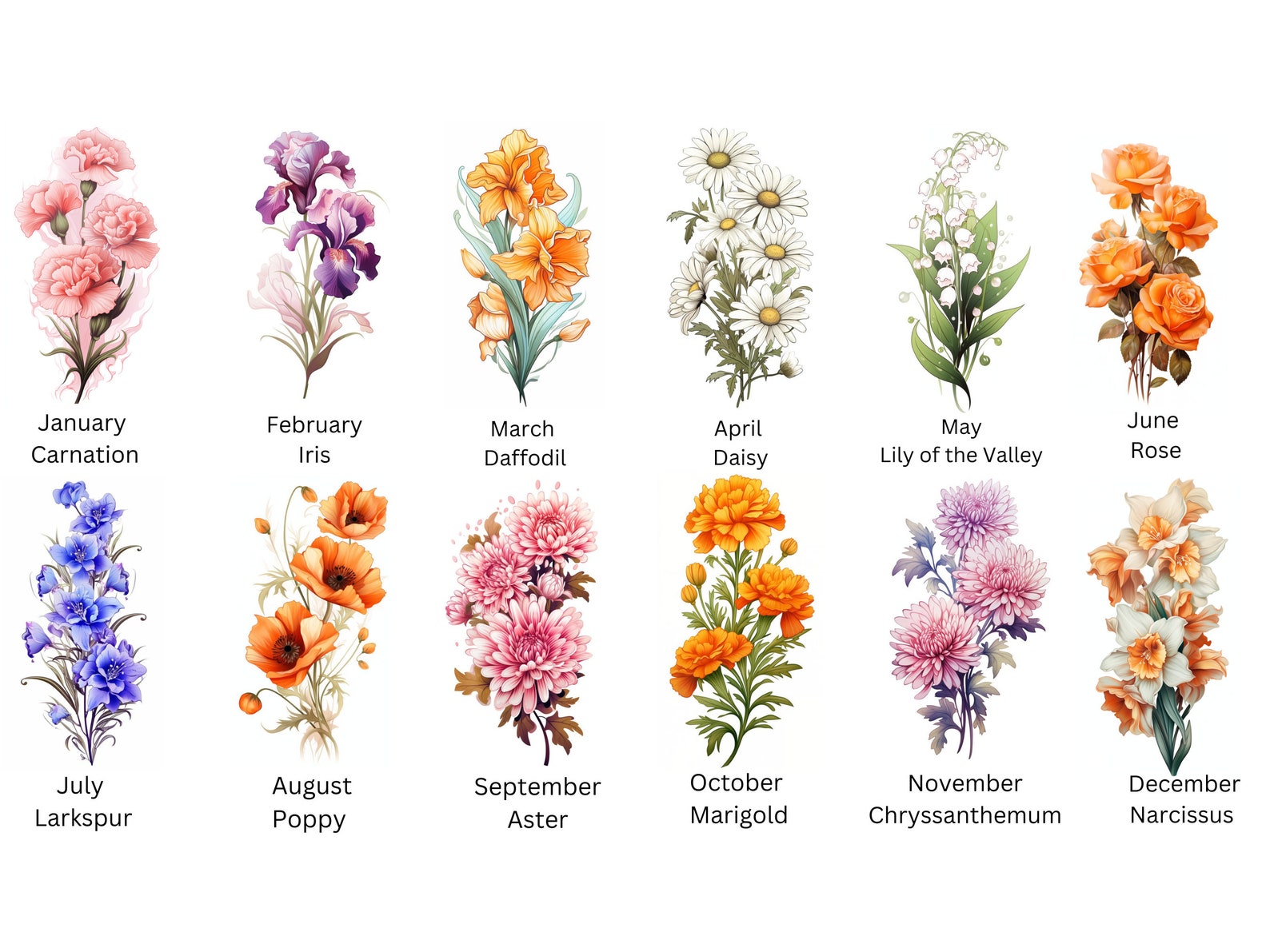 Personalized Birth Flower Mug Birth Flower Gifts Birth Flower Cup Birth ...